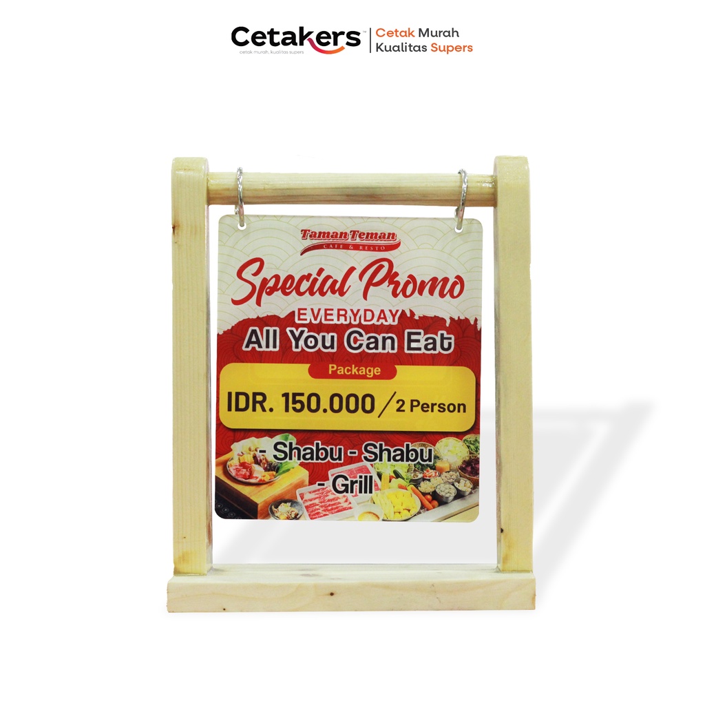 Jual TEND CARD STAND HOLDER KAYU MENU DISPLAY RESTO CAFE WOODEN CUSTOM ...
