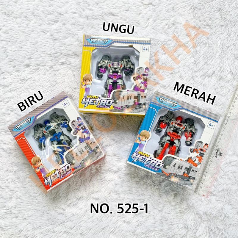 Jual MAINAN NO. 525-1 MINI METRO ATHLON ROBOT ROBOTAN BISA BERUBAH ...