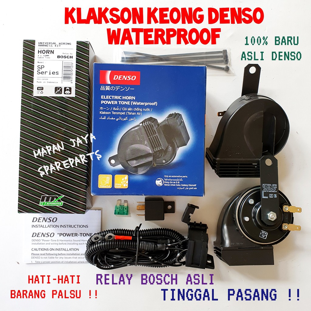 Jual KLAKSON KEONG DENSO Waterproof TAHAN AIR ORIGINAL - Untuk MOBIL ...