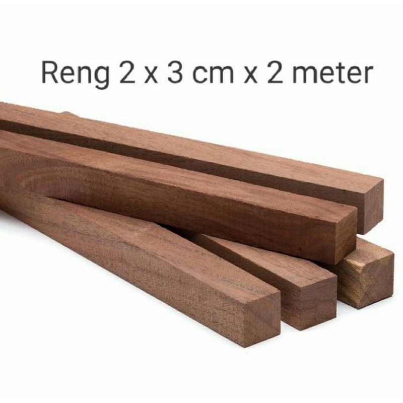 Jual Reng kayu mahoni 2x3 cm. panjang 2 meter. murah lurus kuat alot ...