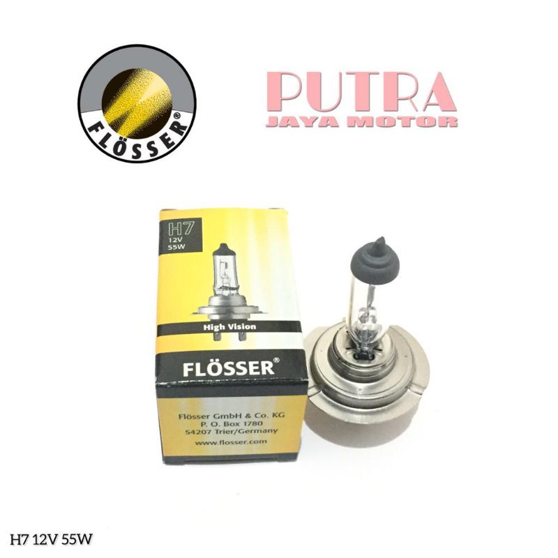 Jual BOHLAM LAMPU H7 12V 55WATT FLOSSER ORIGINAL | Shopee Indonesia