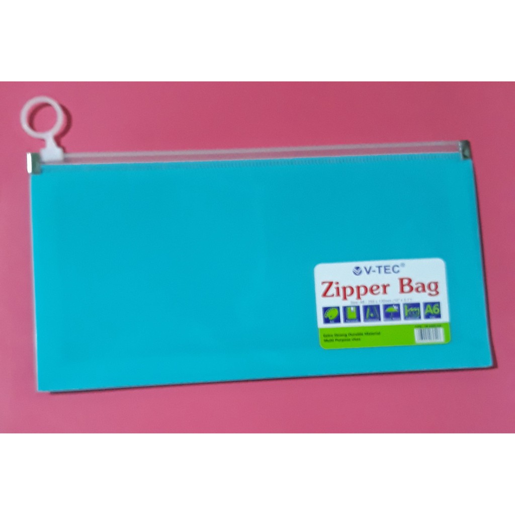Jual Map Zipper Bag A6/Folio F4 V-TEC/Map plastik Snile Folder/ model L ...