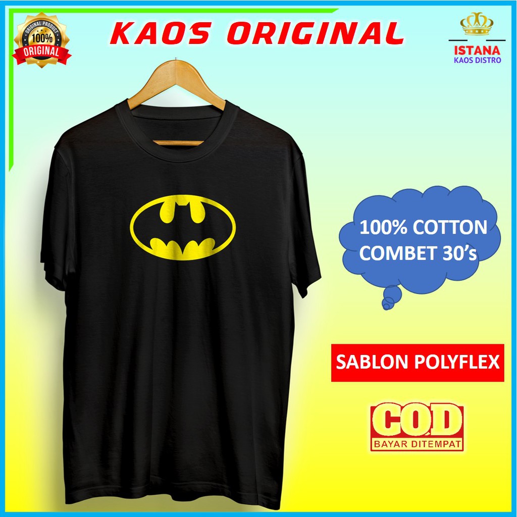 Jual Kaos Superhero Batman Yellow Baju Kaos Pria Distro Cowok Murah ...