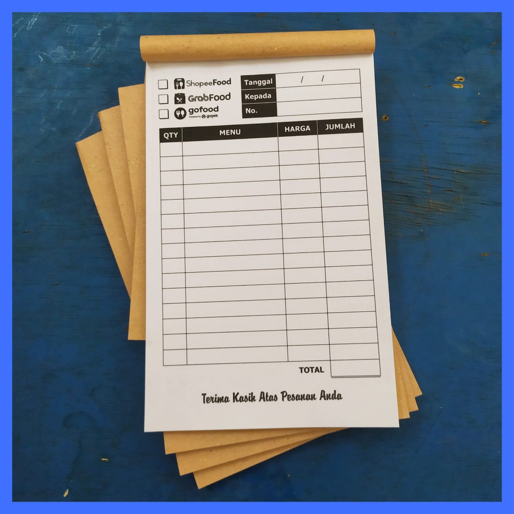 Jual Nota Shopeefood Kwitansi Grabfood Struk Gofood Kuitansi Makanan ...