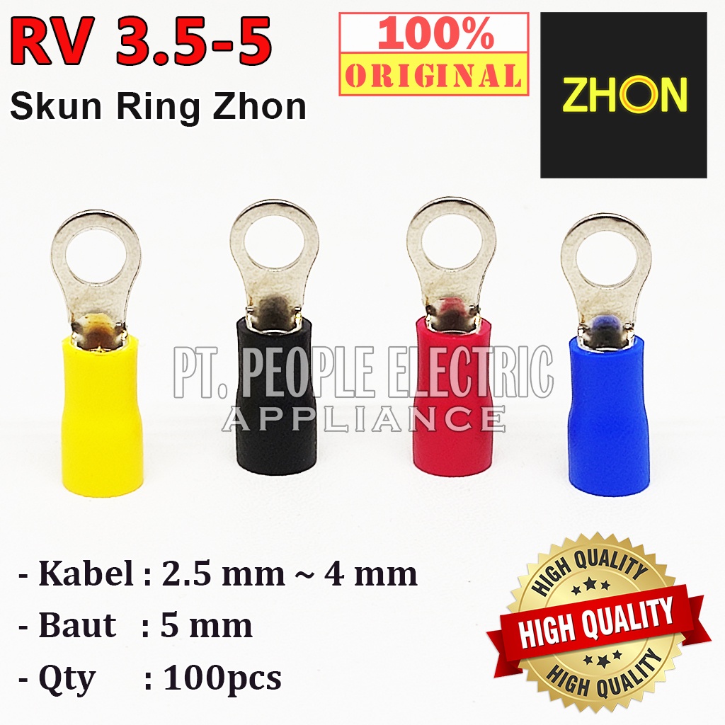 Jual SKUN KABEL RING O RV 3.5-5 kabel 2.5-4mm Baut 5mm | Shopee Indonesia