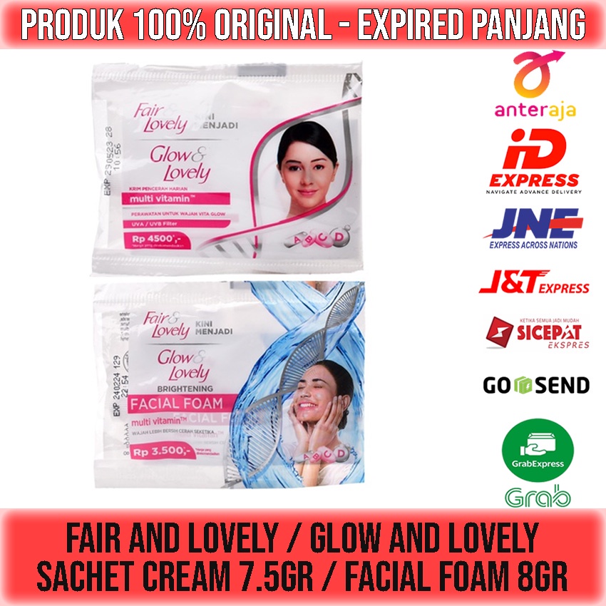Jual FAIR AND LOVELY / GLOW AND LOVELY SACHET / CREAM MULTI VITAMIN 7 ...