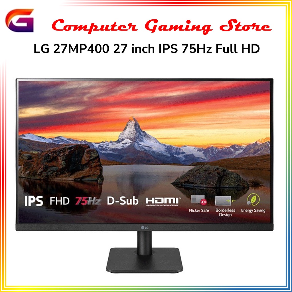Jual Monitor LG 27MP400 27 inch IPS 75Hz Full HD | Shopee Indonesia