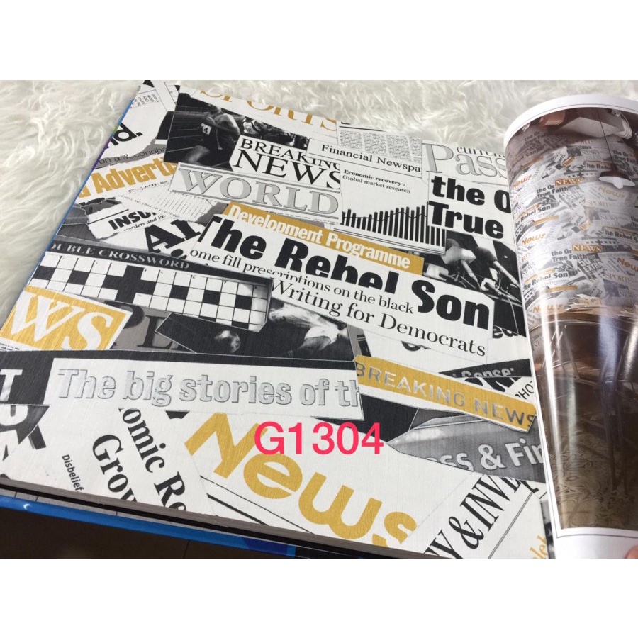 Jual WALLPAPER DINDING MOTIF KORAN ROLL BESAR MURAH TEMA CAFE | Shopee ...