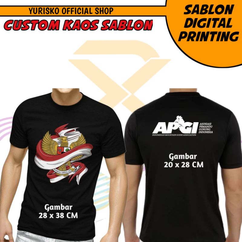 Jual Kaos Custom Sablon Satuan | Desain Sesukamu | Ukuran Sablon A4 ...
