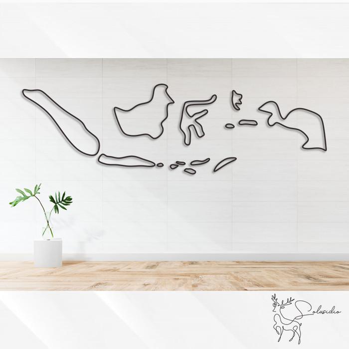 Jual Hiasan Dinding Timbul - Peta Indonesia Line Art - Wall Decor ...