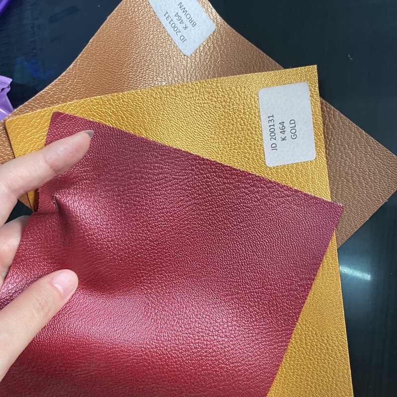 Jual oscar gold silver red brown / kulit imitasi / bahan spon / kain ...