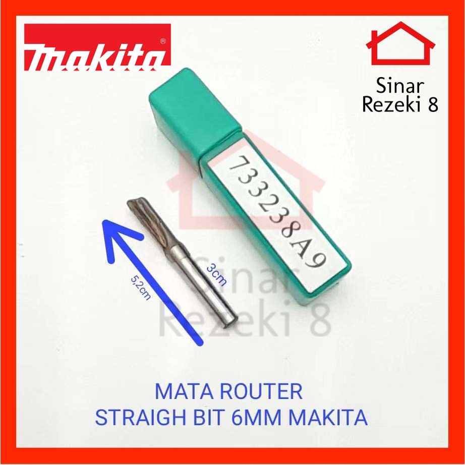 Jual Mata Router Profil Potong Lurus 6 mm Straight Bit Makita Trim HPL ...