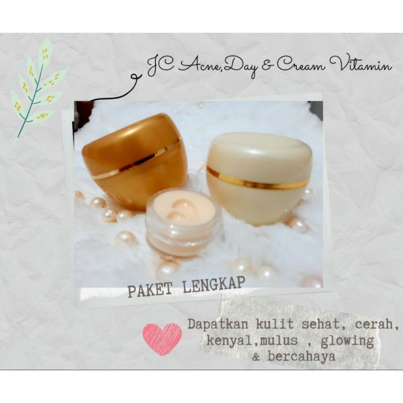 Jual JC Acne,Day&Cream vitamin Paket lengkap u/kulit sehat cerah ...