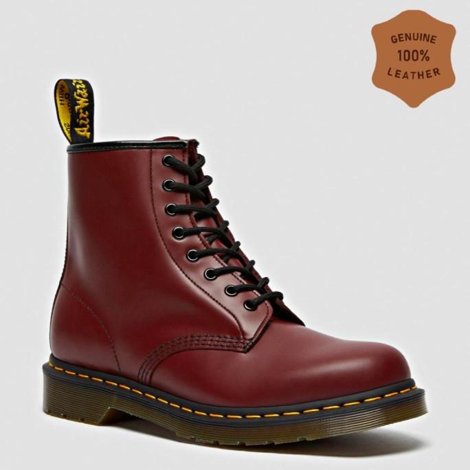 Jual NEW Sepatu Docmart Boots Dr martens 1460 Red Cherry 8 hole PK Quality | Shopee Indonesia