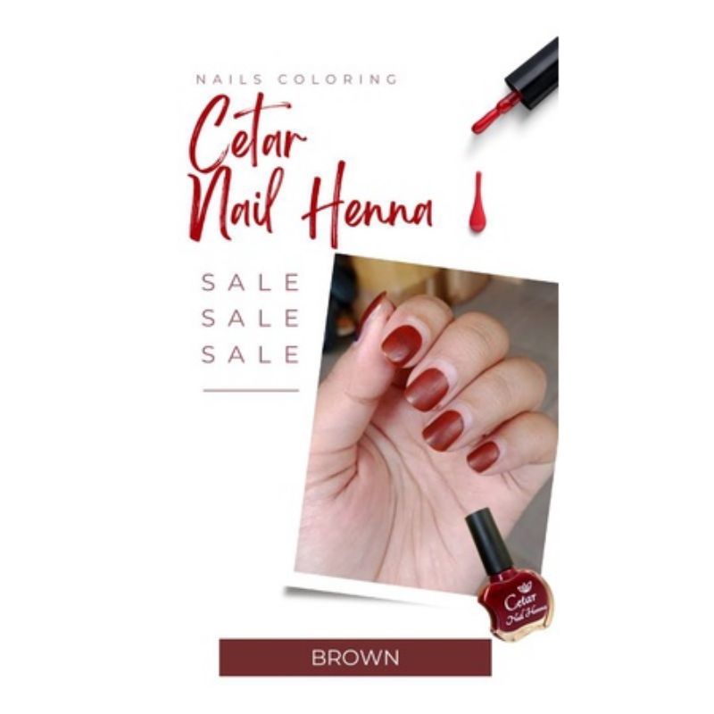 Jual CETAR Nail Henna Kuteks Muslimah Halal Sah Untuh Sholat Kemasan 10 ...