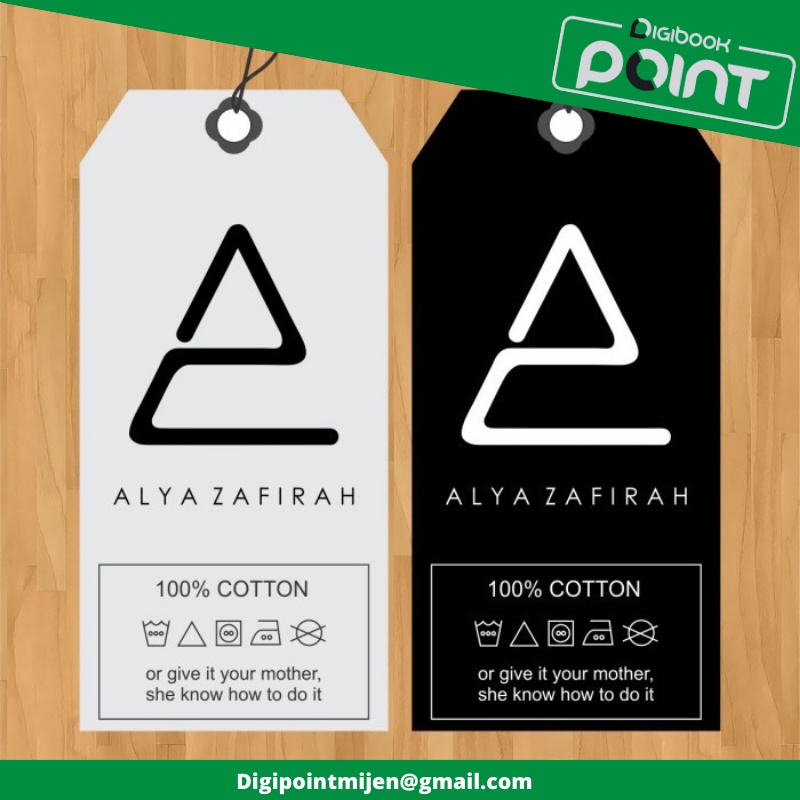 Jual Cetak Hang Tag / Price Tag / Label Baju Custom Bahan Art Carton ...