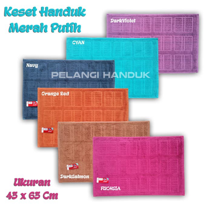 Jual JUAL MURAH Keset Handuk Merah Putih / Keset Lantai / Floor Mat ...