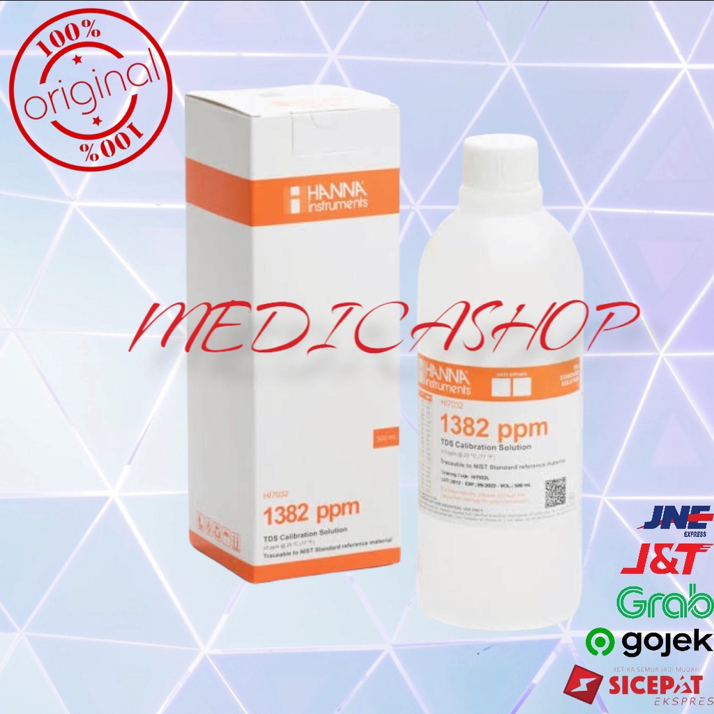 Jual cairan calibrasi tds hanna HI70032 1382 ppm tds calibration solution | Shopee Indonesia