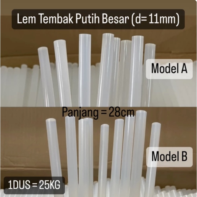 Jual Isi Lem Tembak Putih 25kg | Lem Putih 1 Dus = 25kg | Grosiran 1dus ...