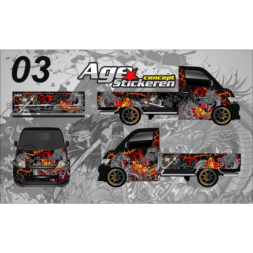 Jual STICKER PICK UP GRAN MAX NAGA | Shopee Indonesia