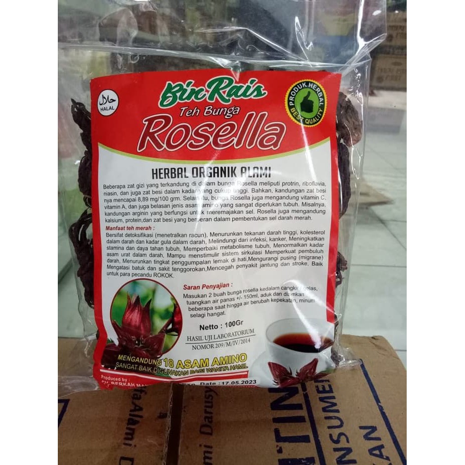 Jual TEH BUNGA ROSELLA ROSELA MERAH TURBUK REBUS TEH SEHAT ALAMI 100GR | Shopee Indonesia