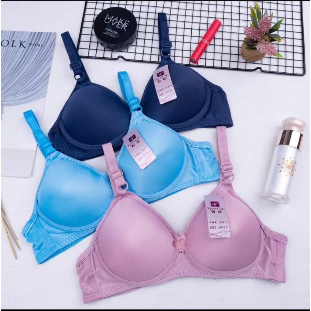 Jual COD PROMO GRATIS ONGKIR / BH BRA WANITA XIANG CAO TANPA KAWAT / BUSA STANDAR / SIZE 32-40 ...