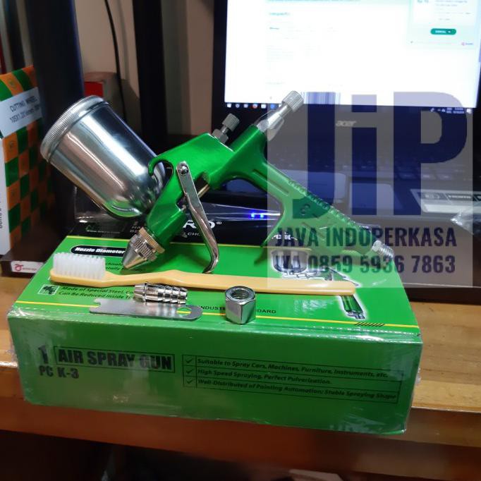 Jual alat semprot cat tabung atas TEKIRO K-3 air spray gun | Shopee ...