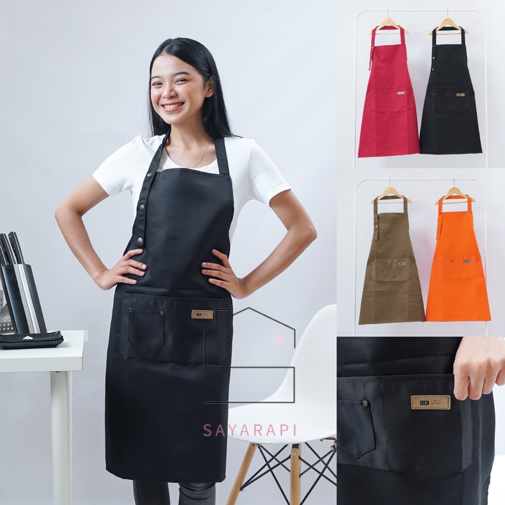 Jual Celemek Apron Barista Korean Style Pria Wanita Dapur Masak Anti ...