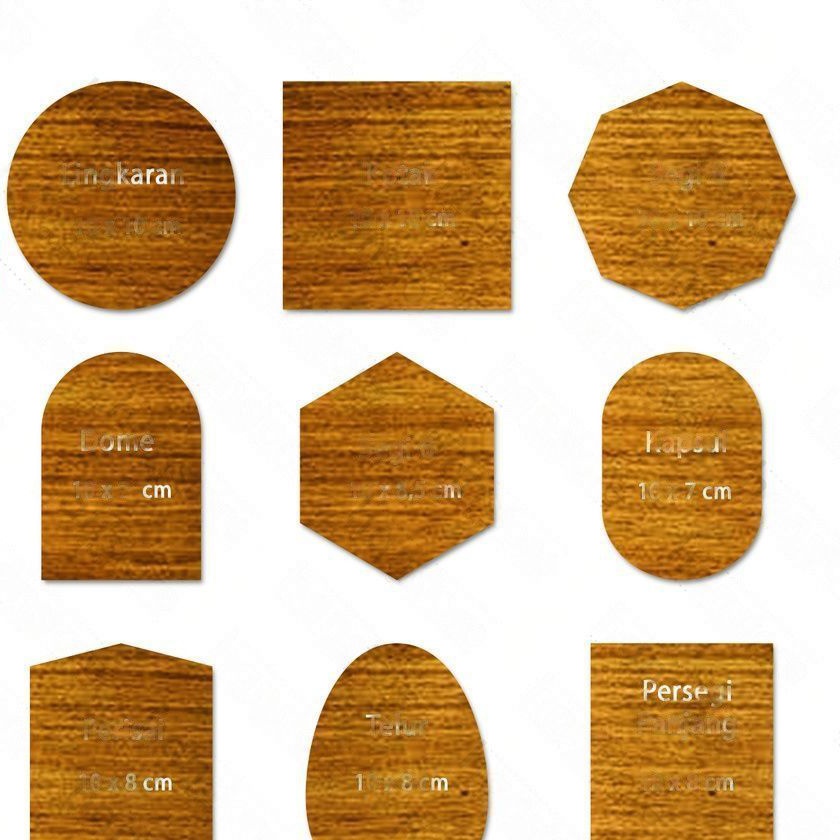 Jual RS t.10 Alas Tatakan Shape Bentuk Bulat Bundar Kotak Segi Dome ...