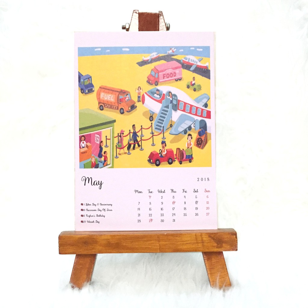 Jual Kalender 2018 Custom Tema Airplane & Airport | Shopee Indonesia