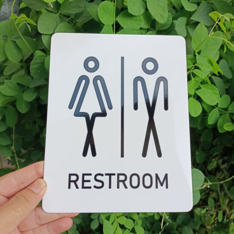 Jual TULISAN TOILET SIGN AKRILIK RESTROOM | Shopee Indonesia