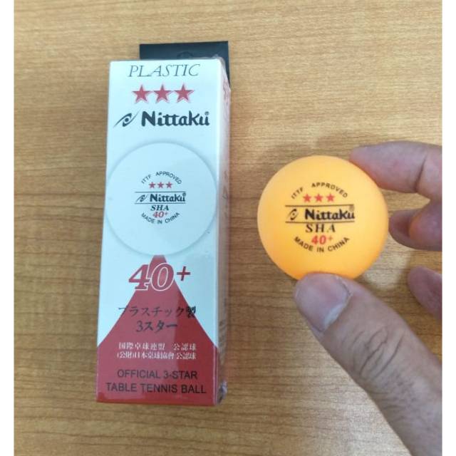 Jual Bola tenis meja / bola pingpong Nittaku 40+ bintang 3 1 pak isi 12 pcs | Shopee Indonesia