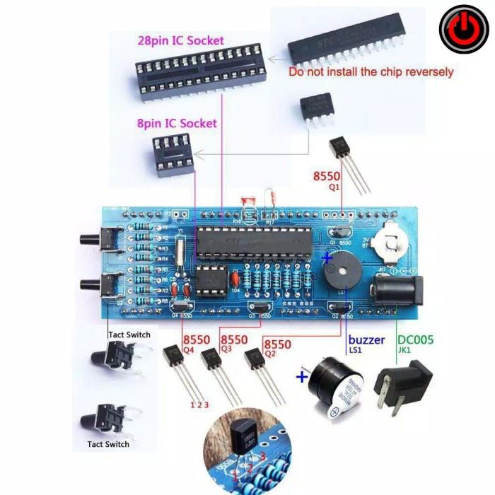 Jual DIY Rakit Sendiri LED Digital Clock Kit Jam Meja Stylish ...