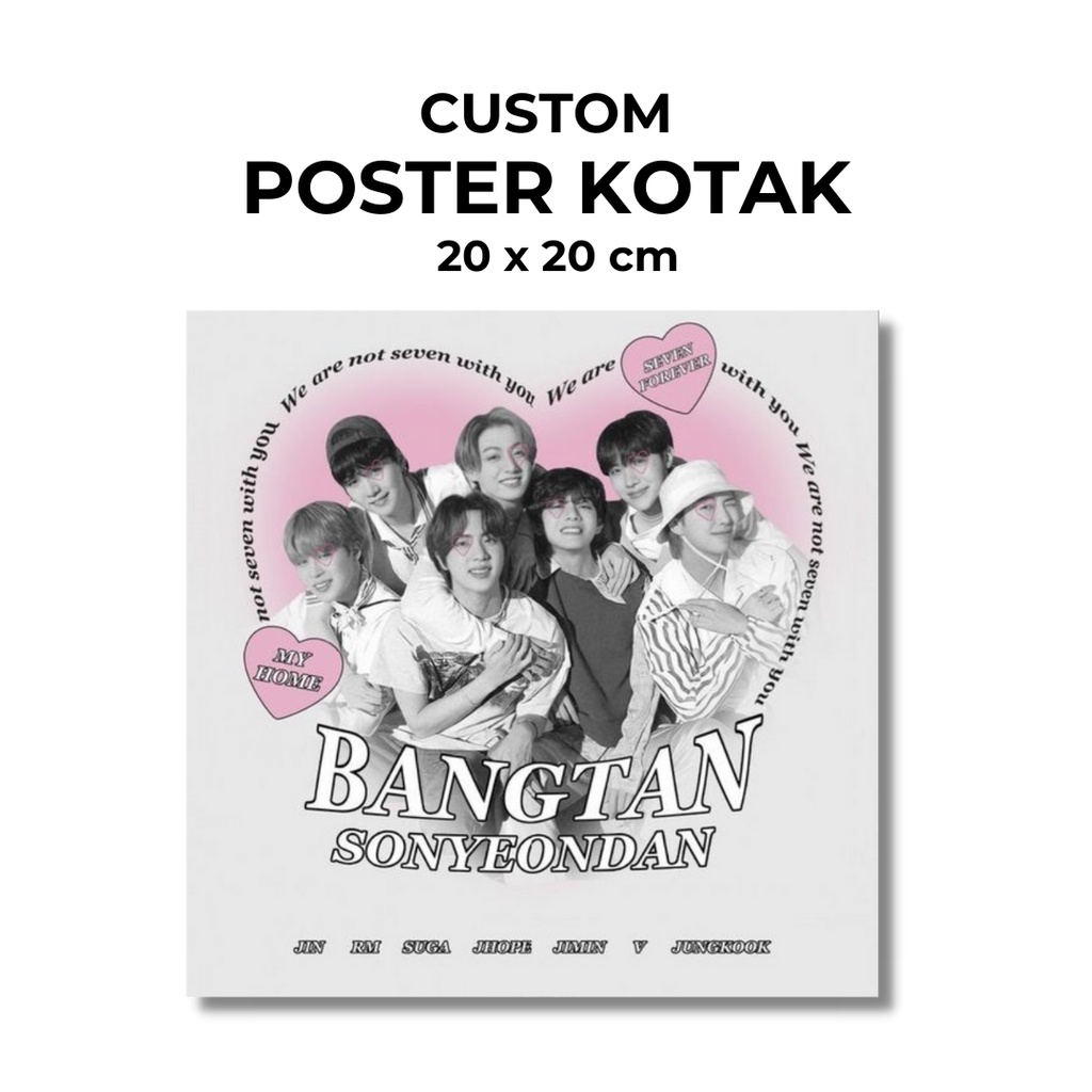 Jual [20x20 cm] Poster Kotak Square Custom KPOP BTS Aesthetic Dekor ...