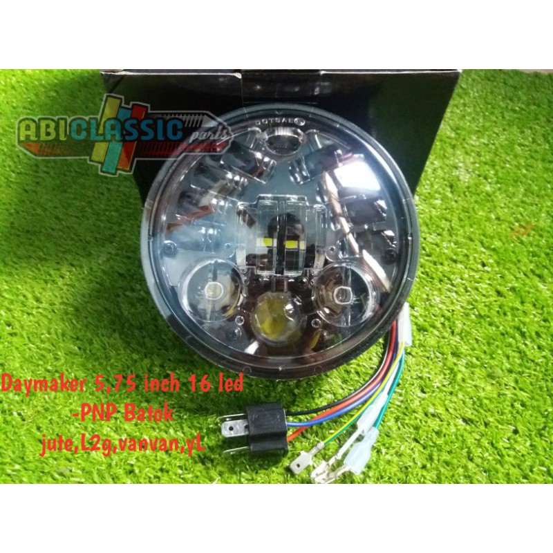 Jual Lampu Daymaker 16 led 5,75 inch dus hitam polos | Shopee Indonesia