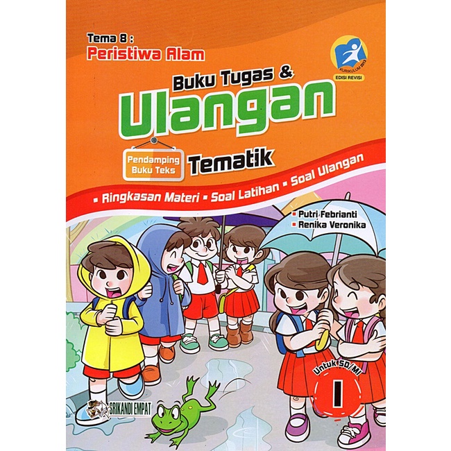 Jual Buku Tugas Dan Ulangan Tematik Sd Kelas 1 Tema 8 Peristiwa Alam