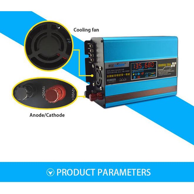 Jual Suoer Solar Inverter 1000W 1000Va 12V 220V Charger + Controller ...