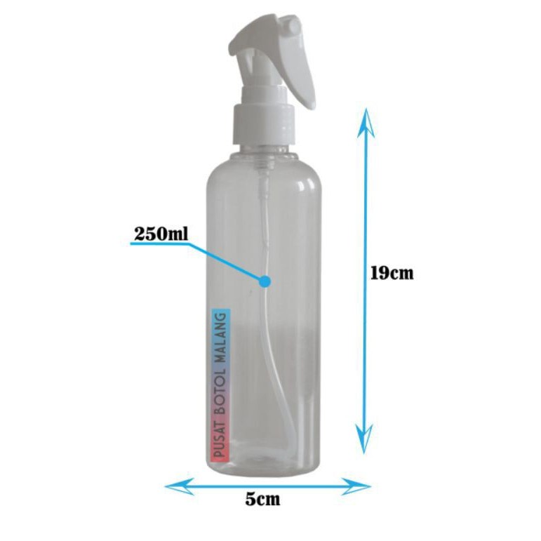 Jual Botol pet 250ml Spray trigger (putih natural) | Shopee Indonesia