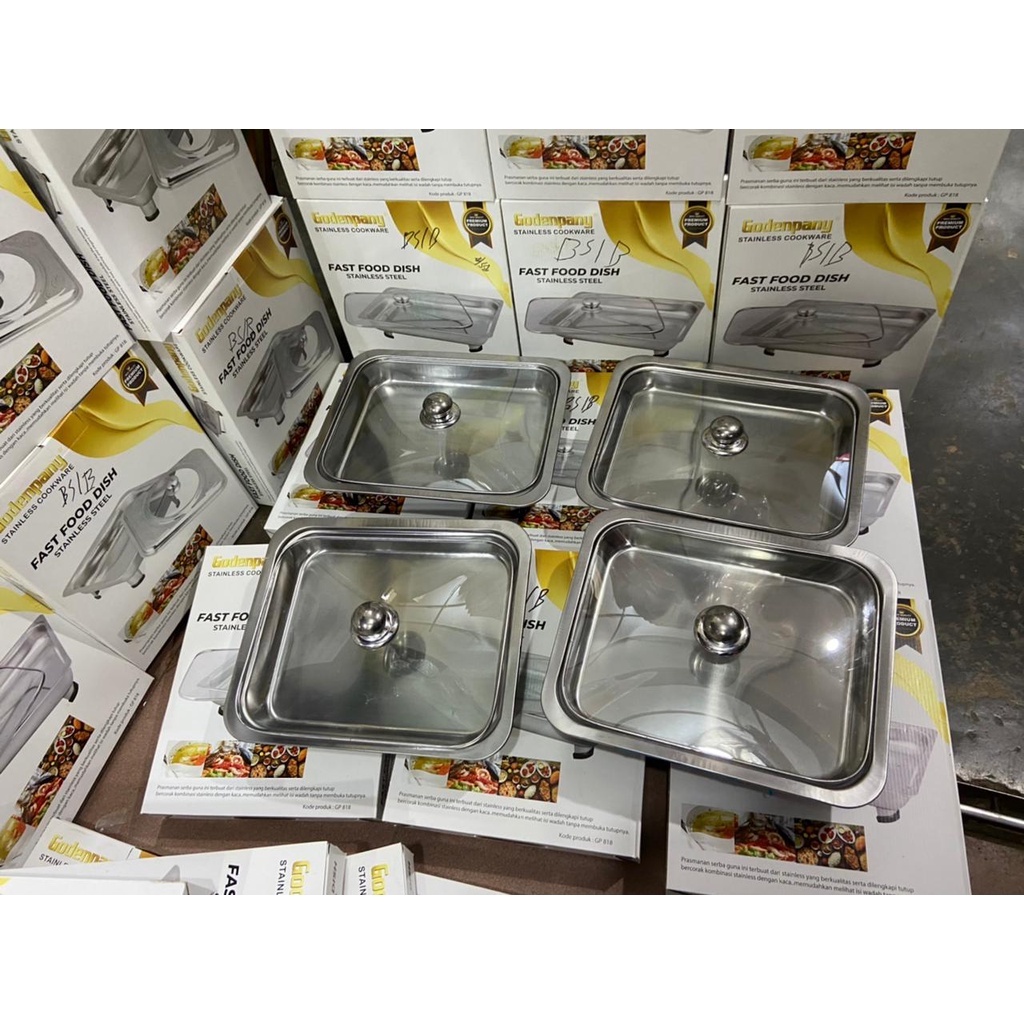 Jual Prasmanan Set full kaca 4pcs set / Tempat prasmanan full kaca ...