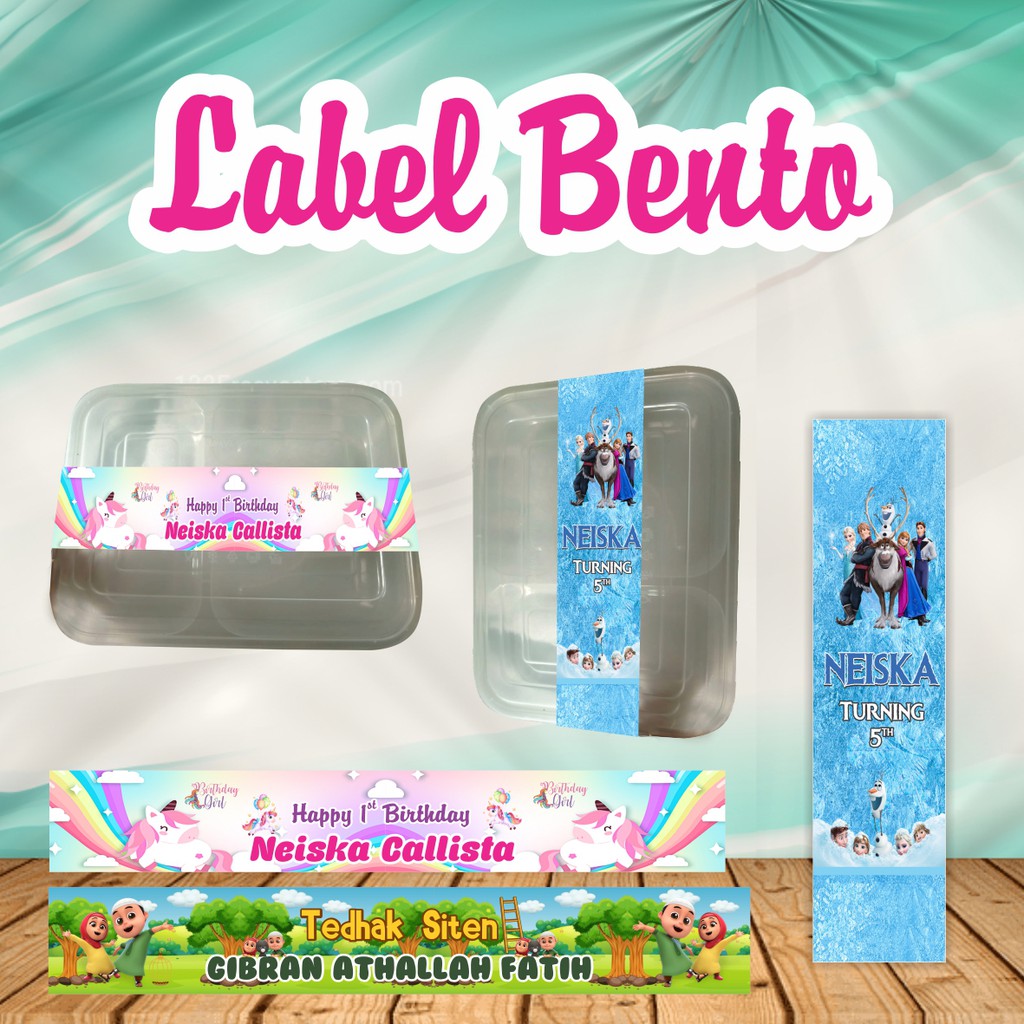 Jual Label Bento custom kertas artpaper 150 gr | Shopee Indonesia