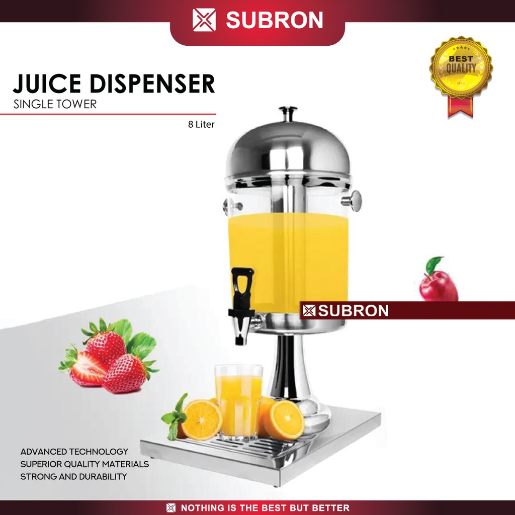 Jual SUBRON Juice Jus Dispenser Tower Minuman 8 Liter Single Stainless ...