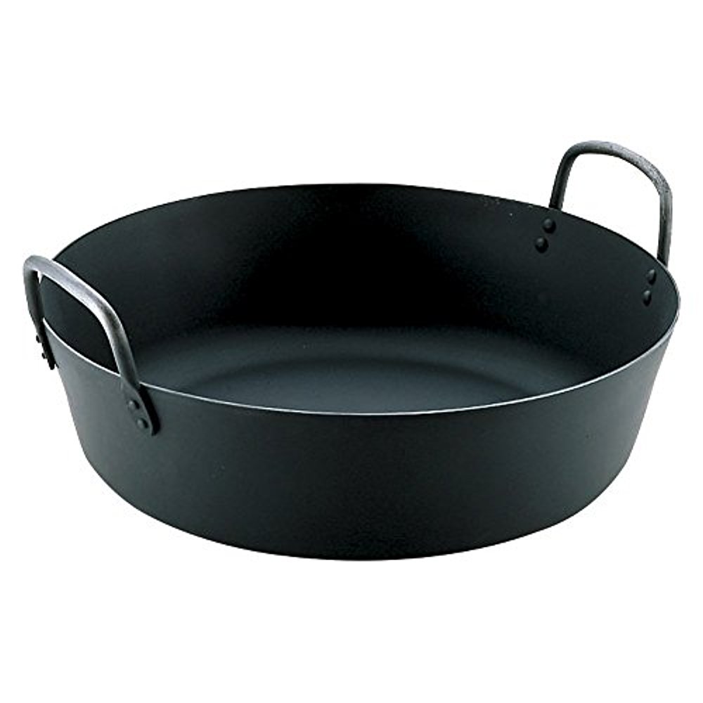 Jual JAPAN BLACK PAN - TEMPURA PAN - AGENABE FRY PAN - FLAT WOK BLACK ...