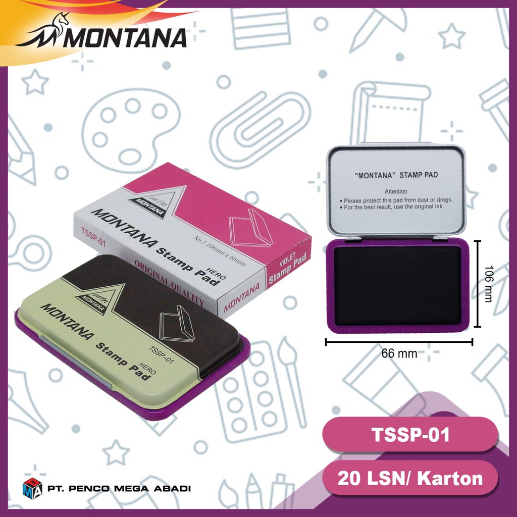 Jual 1 PSC BAK STEMPEL / STAMP PAD MONTANA | Shopee Indonesia