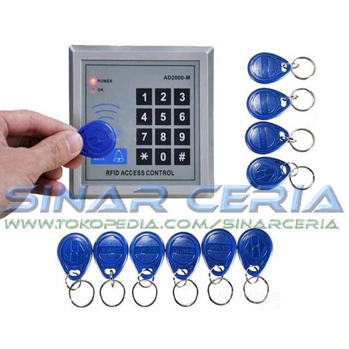 Jual RFID Door Lock Access Control System Kunci Set 10 Key | Shopee ...