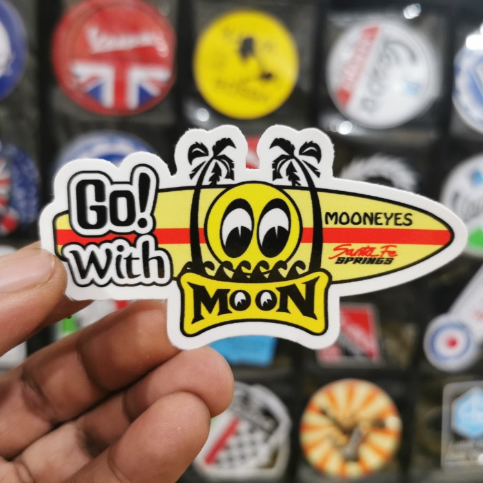 Jual Sticker Go with Moon | Shopee Indonesia
