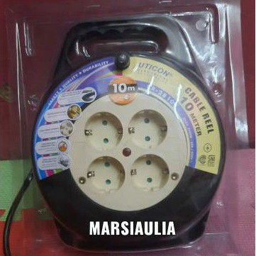Jual UTICON CABLE REEL 10 Meter SNI Kabel Roll uticon cr2810 cr 2810 ...