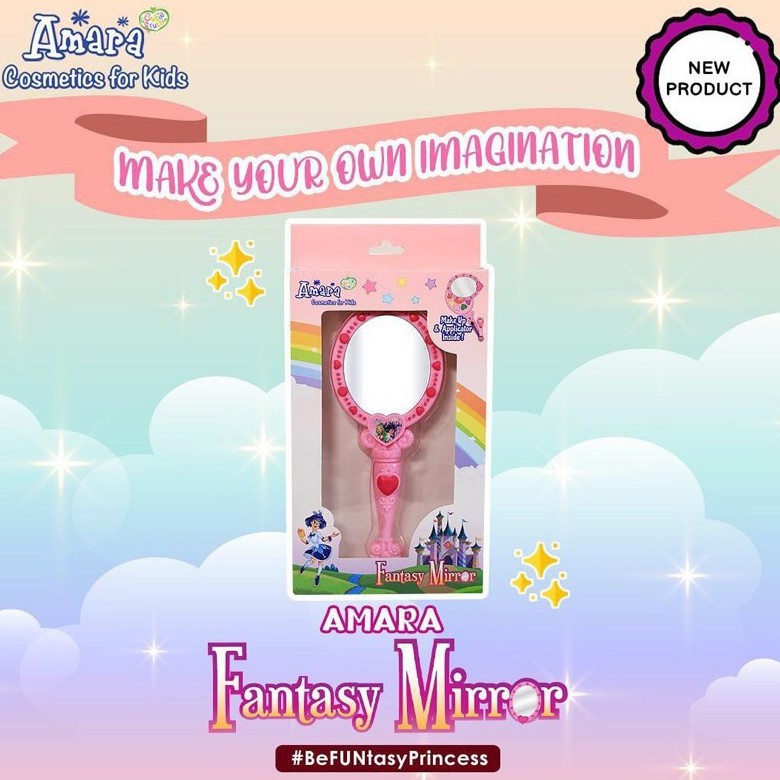 Jual AMARA Fantasy Mirror | Cosmetics For Kids (Kaca + Aplikator Make ...