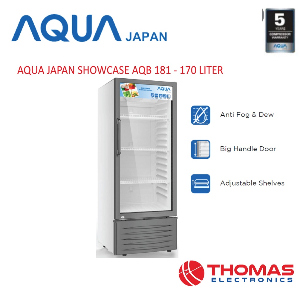 Jual Showcase Aqua Japan AQB 181 Food Display Aqua AQB181 3 RAK DISPLAY ...