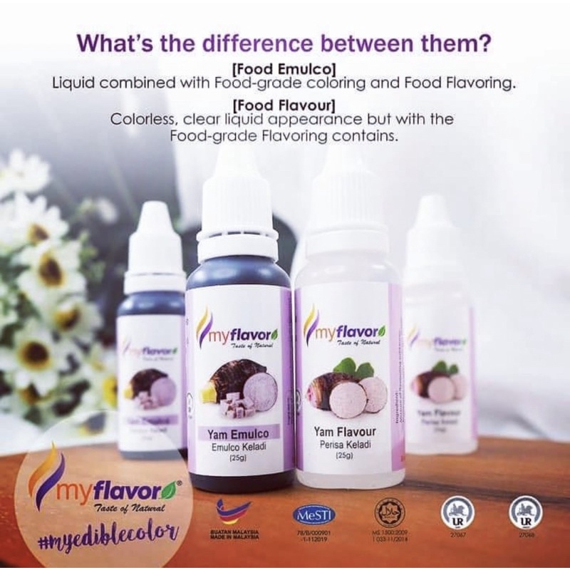 Jual MY FLAVOR YAM EMULCO/ perisa dan pewarna makanan halal rasa talas ...