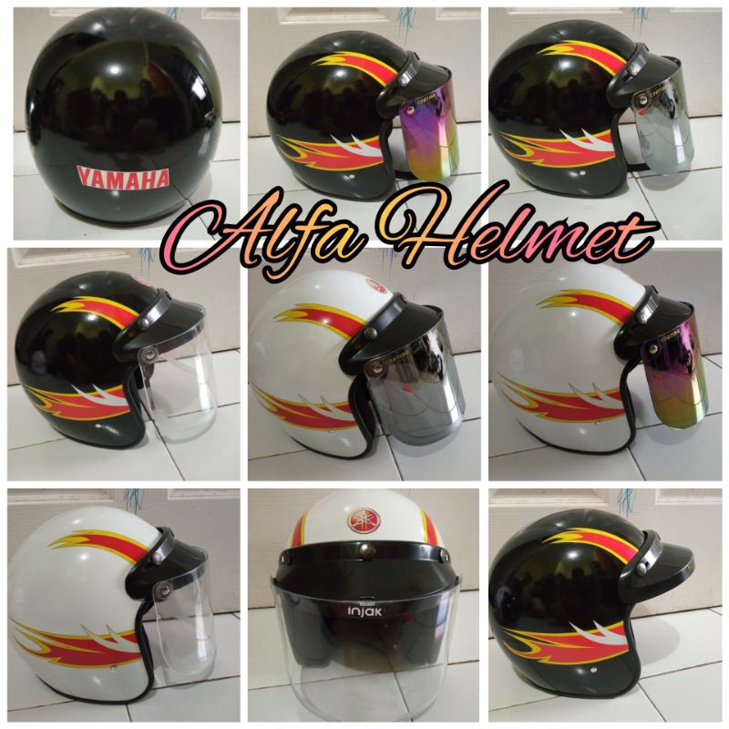 Jual ALFA HELMET Helm yamaha repro// helm RX King // helm GL (bisa COD ...